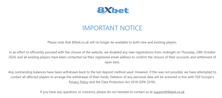 The overnight disappearance of 8XBet: a brand shrouded in controversy | AGB