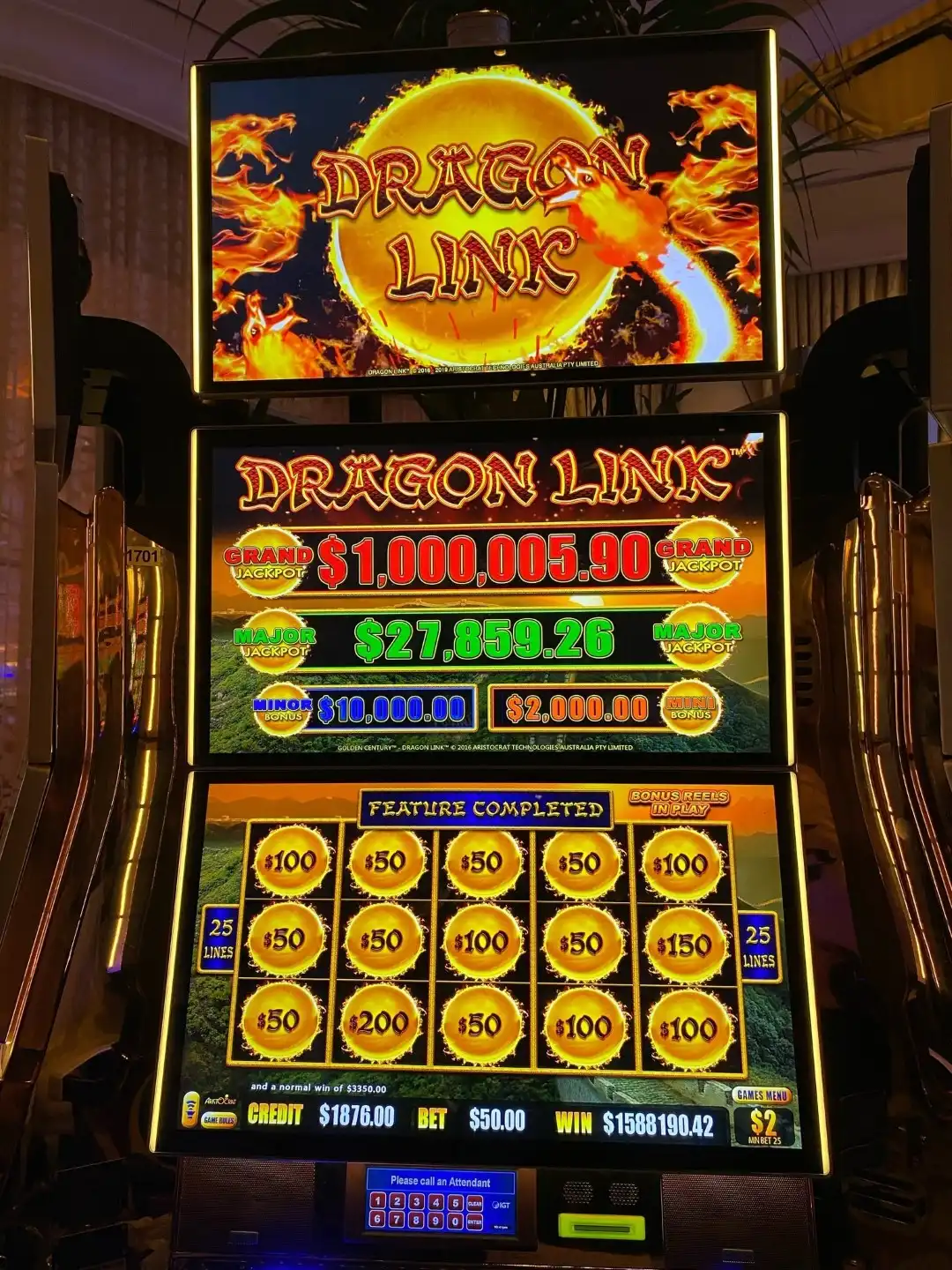 Lucky player wins record $2,856,079 jackpot on Dragon Link slot by ...