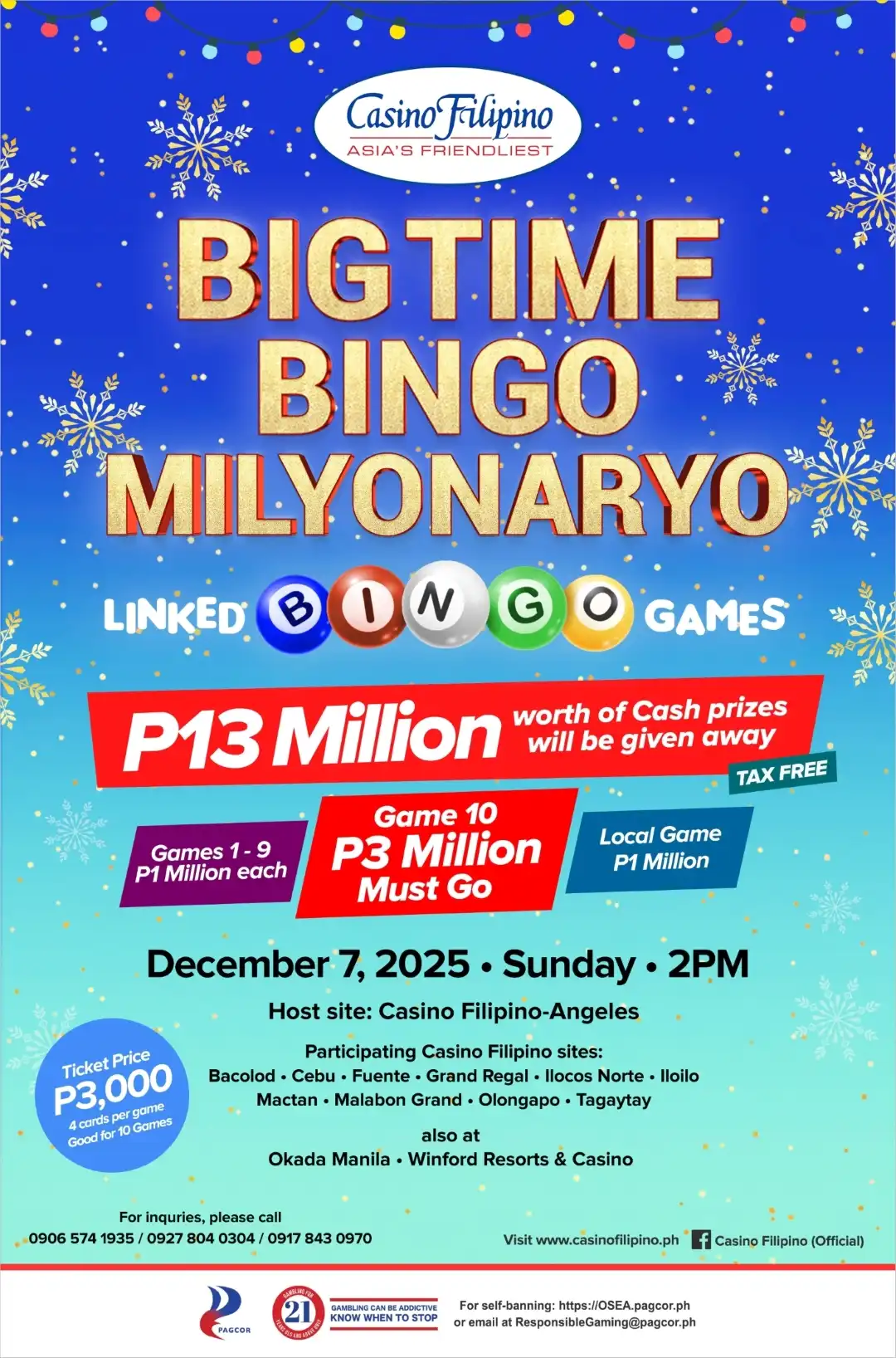 PAGCOR announces linked Bingo event with PHP13M in cash prizes | AGB