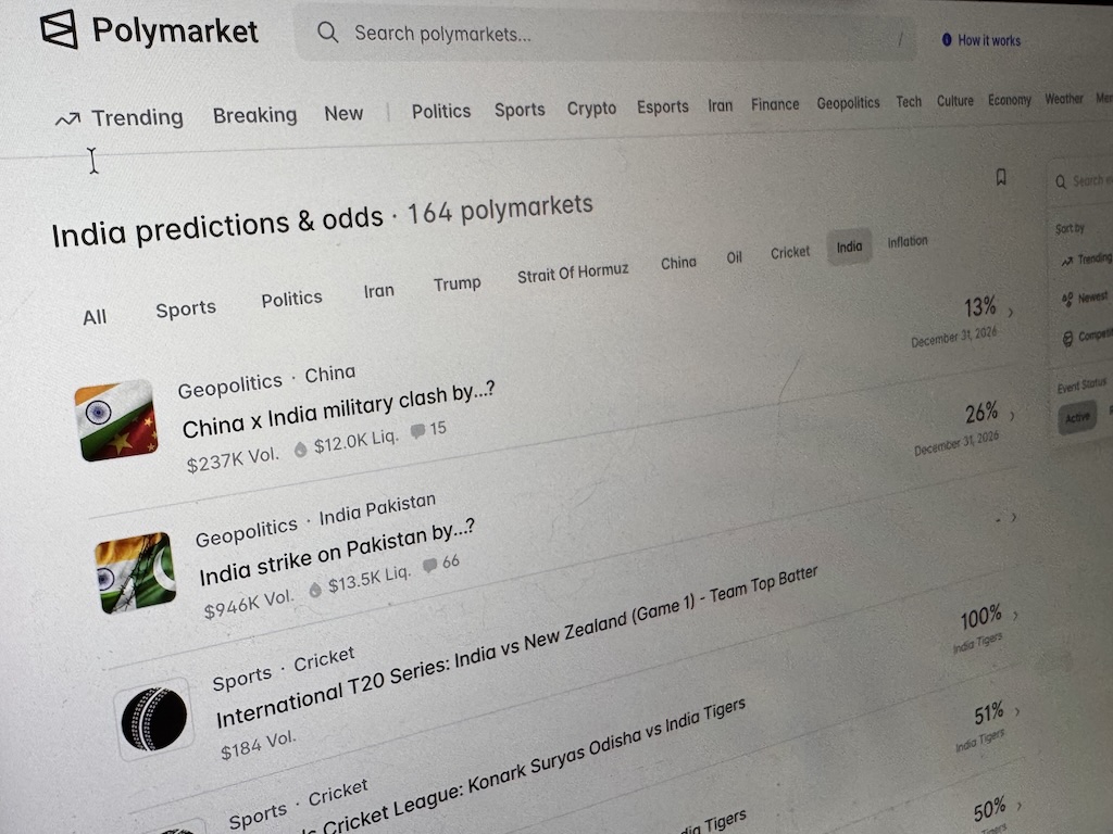 India warns VPN providers as Kalshi, Polymarket bypass online gaming ...